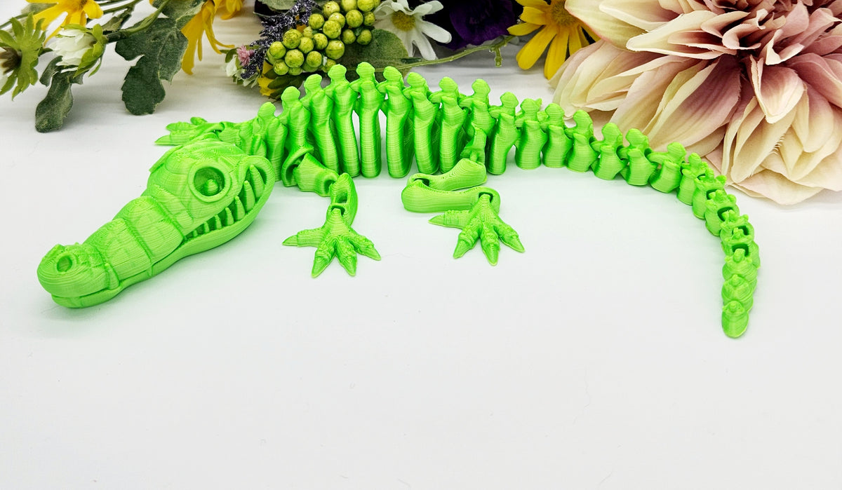 Articulated Skeleton Crocodile 3D Print – Enchanted Genie LLC