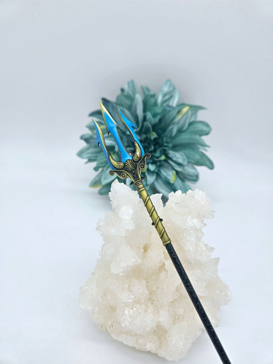 Deep Sea Blue/Gold Trident – Enchanted Genie LLC