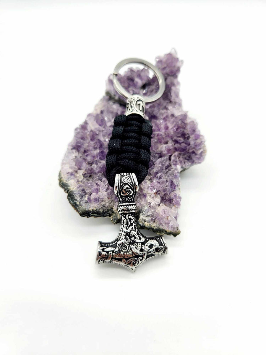 Thor's Hammer Paracord Keychain – Enchanted Genie LLC