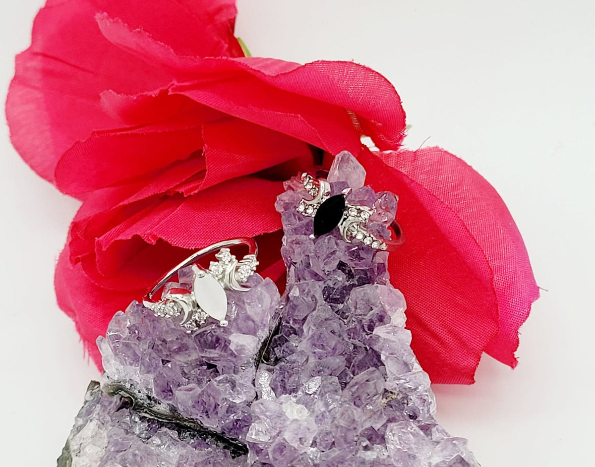Triple Moon Goddess Rhinestone Ring – Enchanted Genie LLC