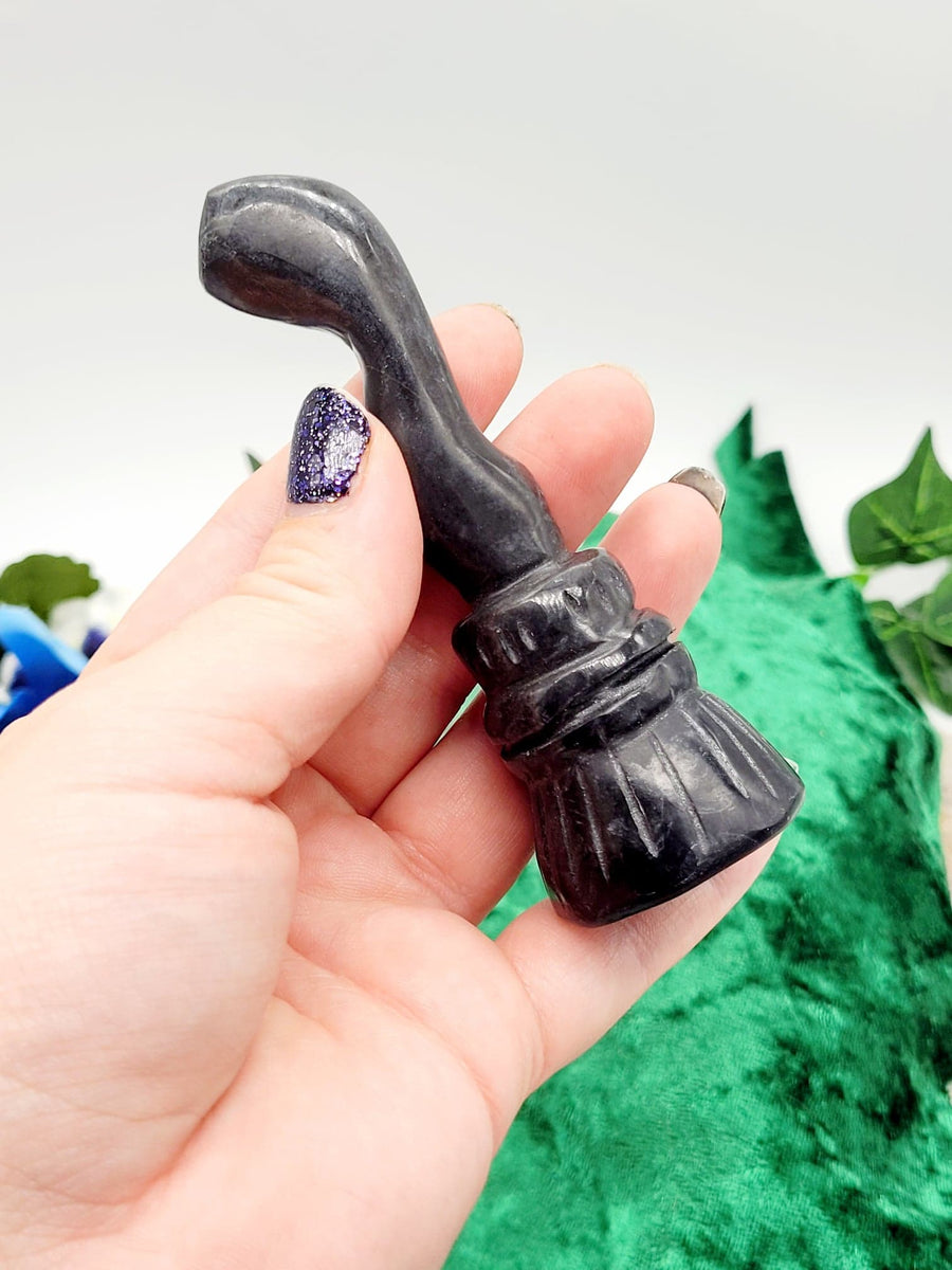 Black Obsidian Broom – Enchanted Genie LLC