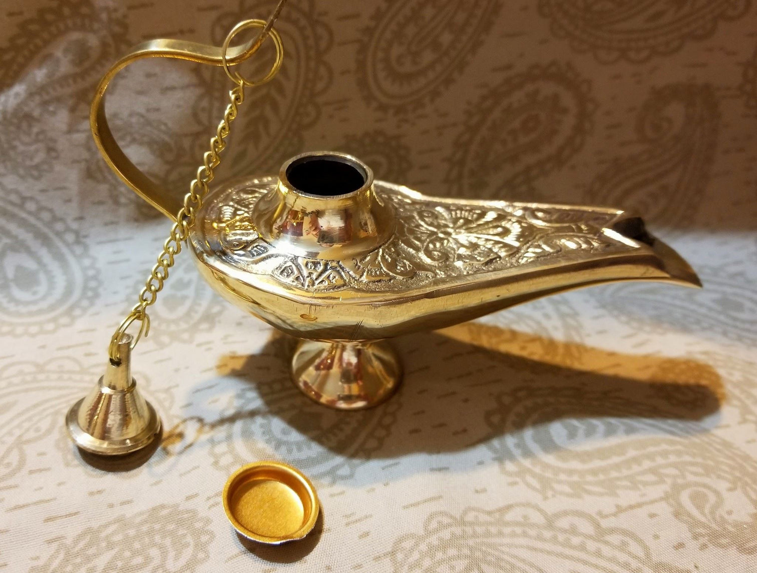 6" Gold Genie Lamp Incense Burner – Enchanted Genie LLC