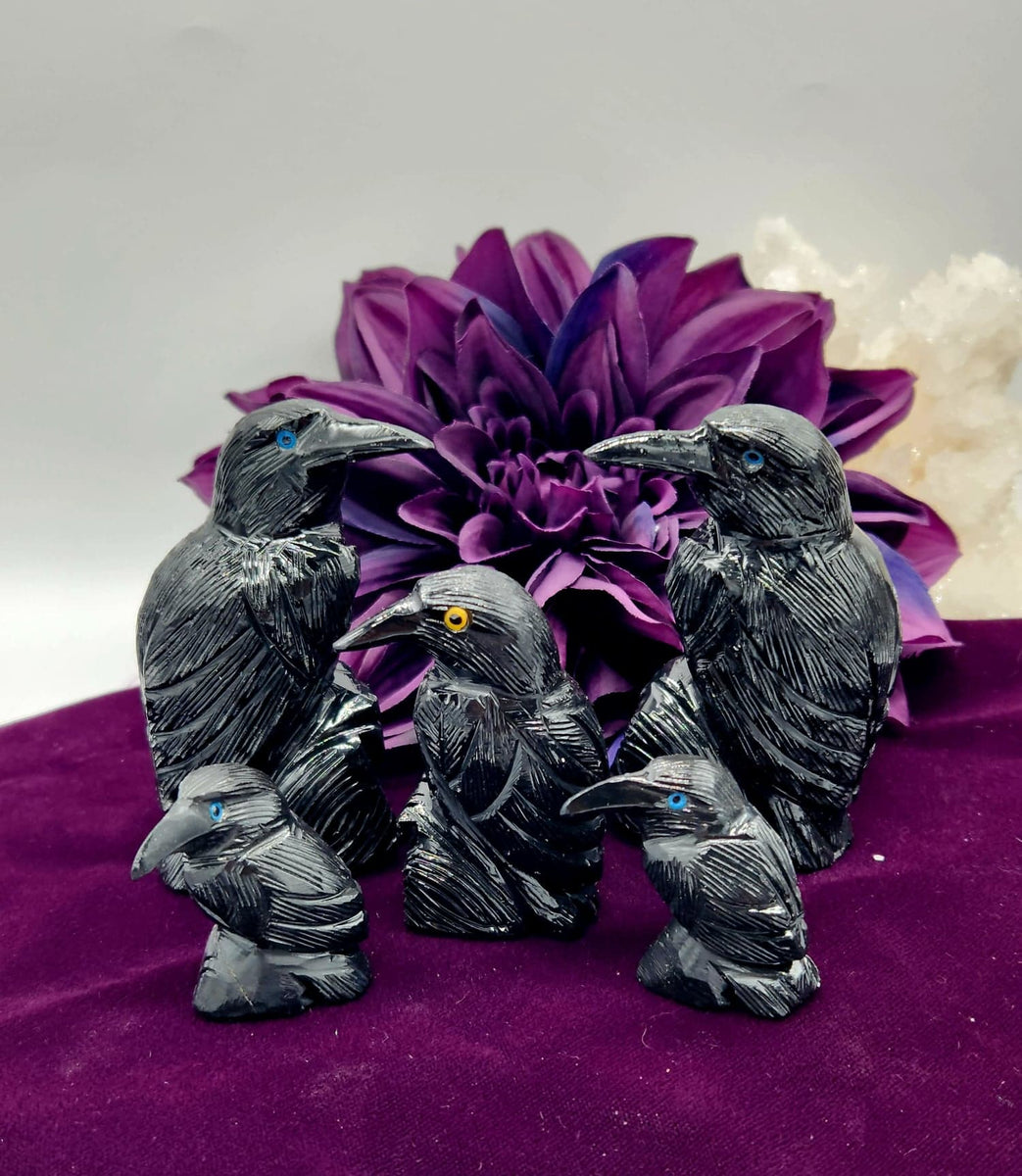 Black Obsidian Raven – Enchanted Genie LLC