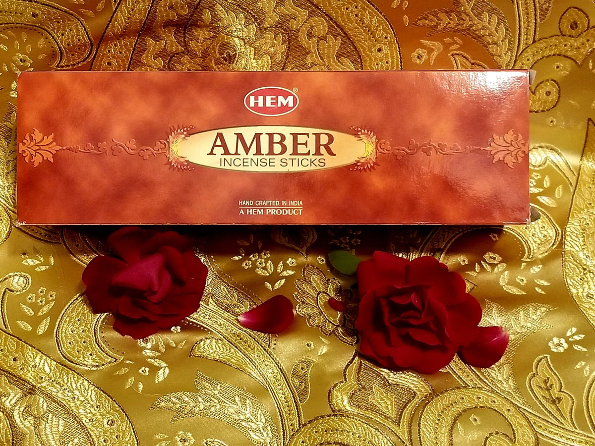 Hem Amber Incense Sticks 8 gram (8 Pack) – Enchanted Genie LLC