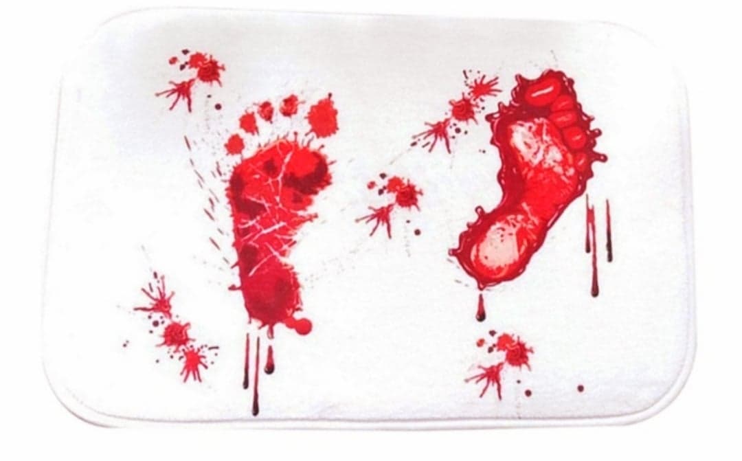 Bloody Foot Prints Rug/Mat – Enchanted Genie LLC