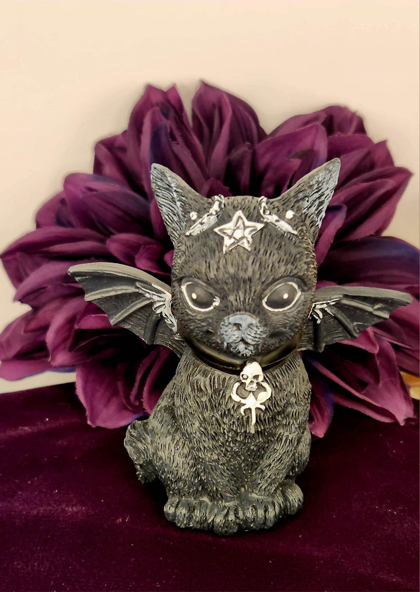 Gothic Winged Black Cat – Enchanted Genie LLC